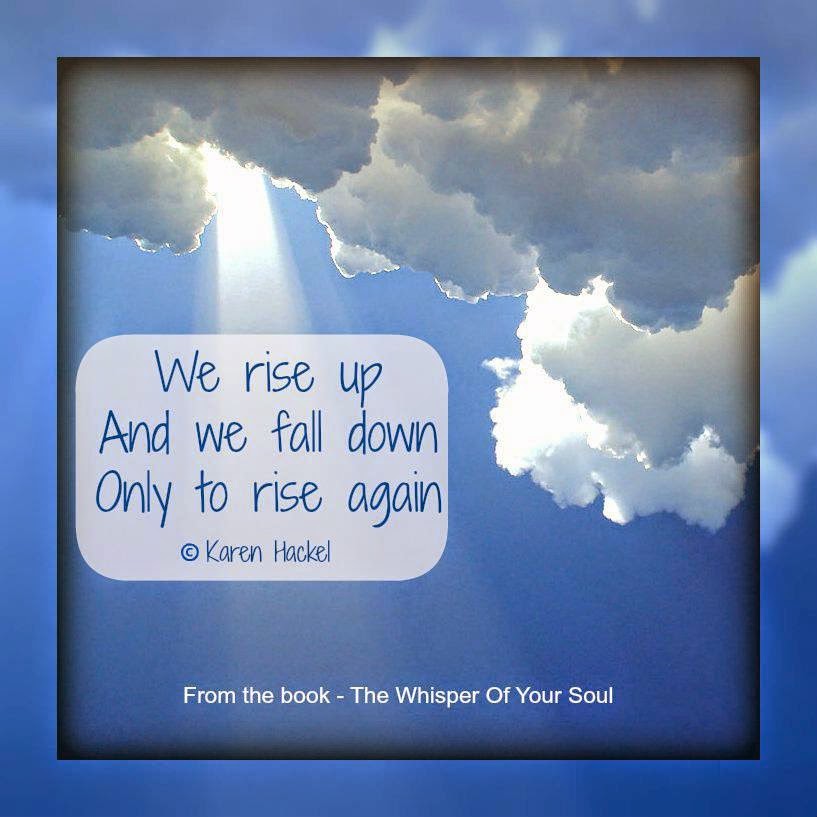 WE RISE UP AND WE FALL DOWN ONLY TO RISE AGAIN - Quotes