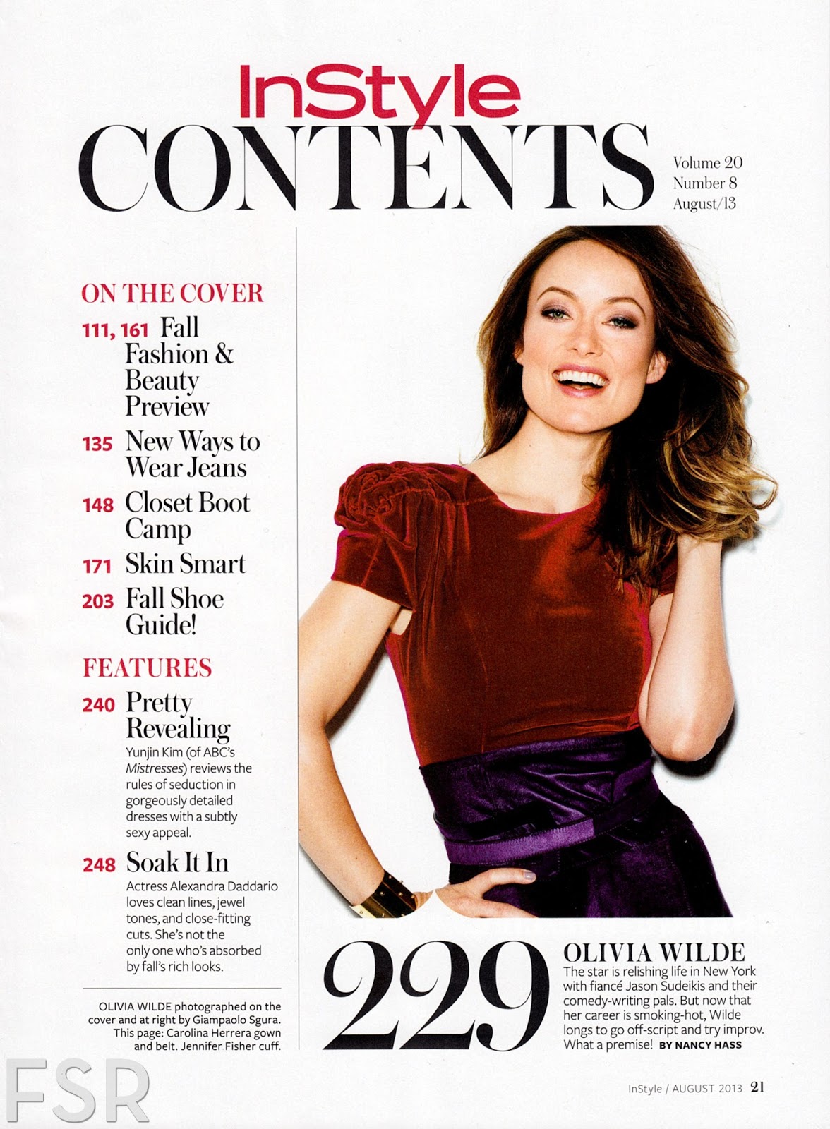 Olivia Wilde on Cover Magazine Photoshoot For InStyle USA Magazine ...