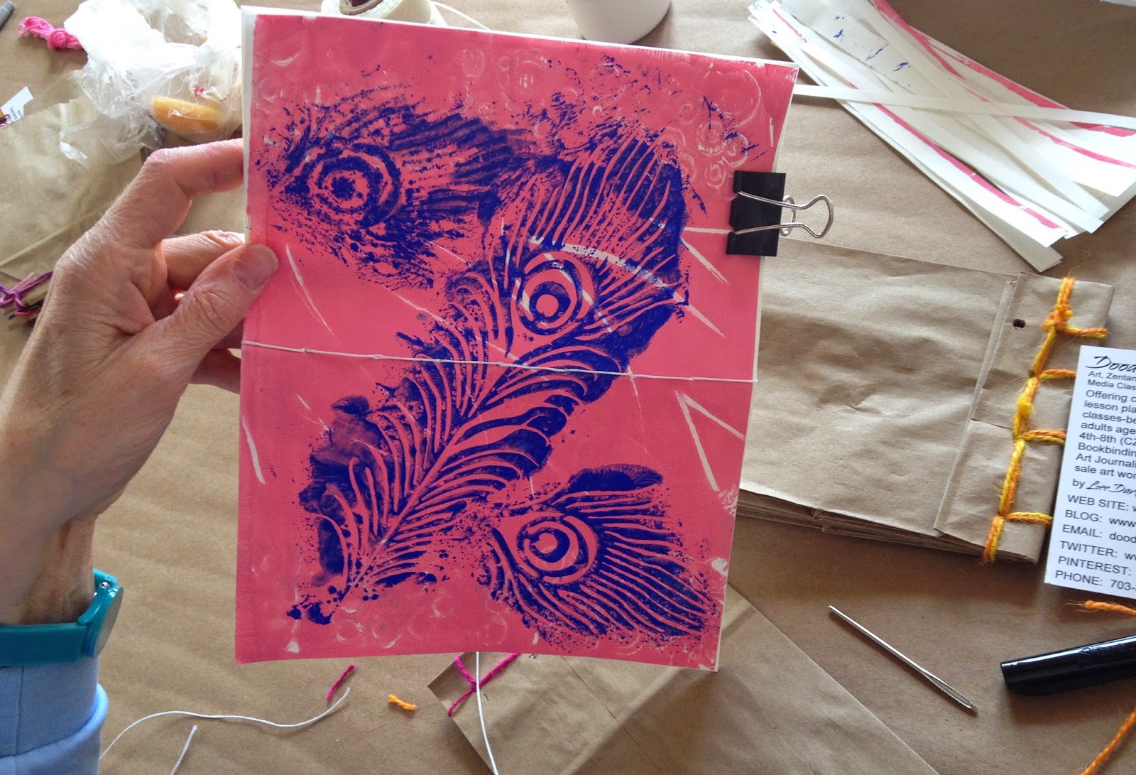 Art Room Blog: Bookbinding Class at the Candy Factory...