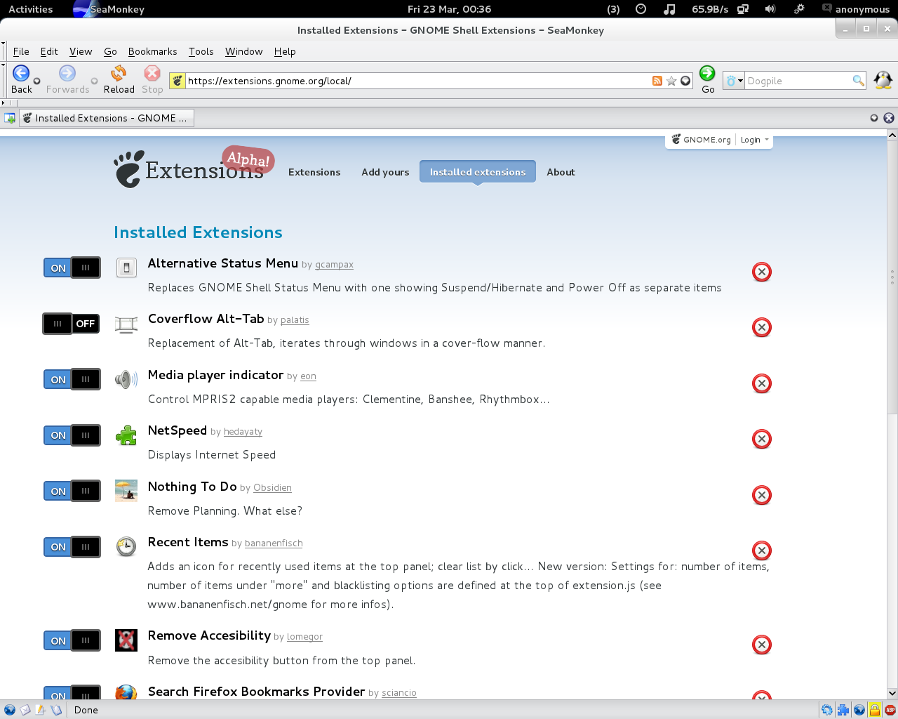 Ultra Random Thoughts: 10 + GNOME Shell extensions that I found useful