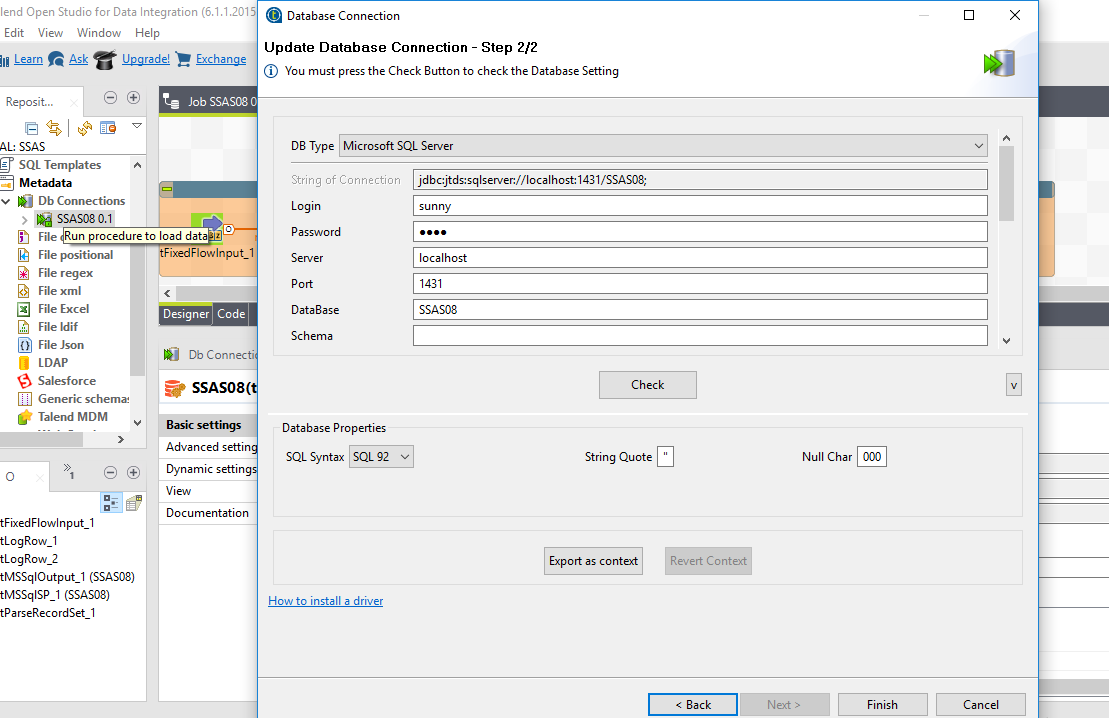 Talend And Stored Procedures Using Ssas 2008