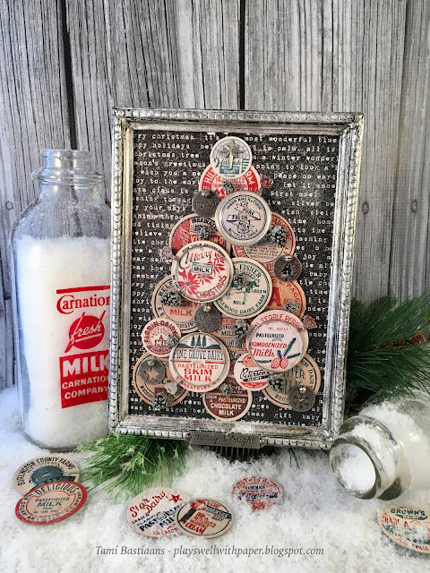 Plays Well With Paper: Milk Cap Christmas Tree