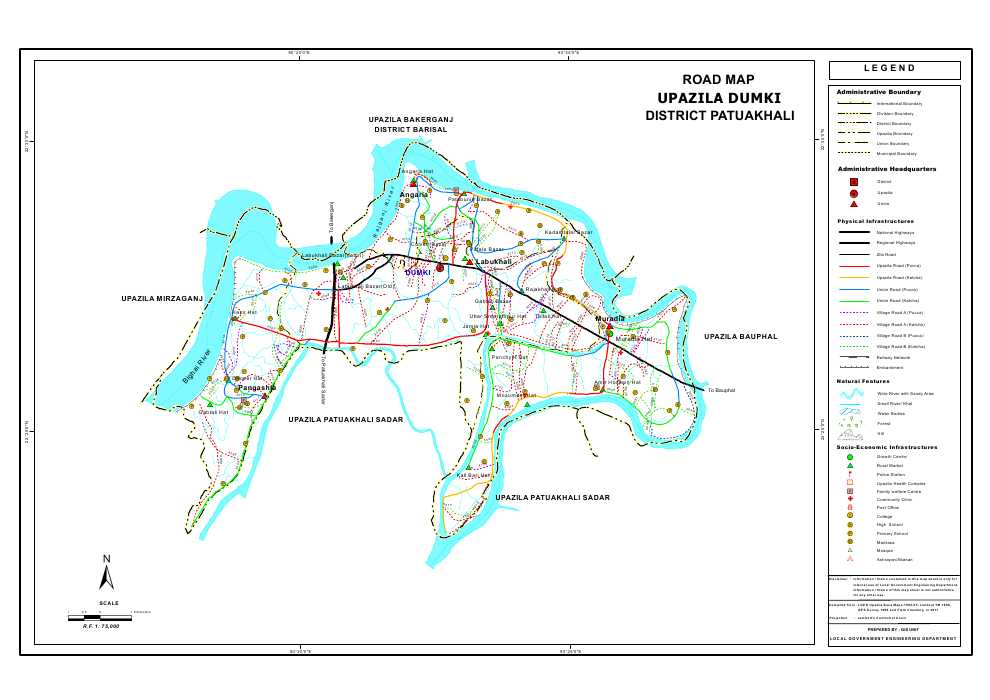 Mouza & Land Use Maps of Dumki Upazila, Patuakhali, Bangladesh ...