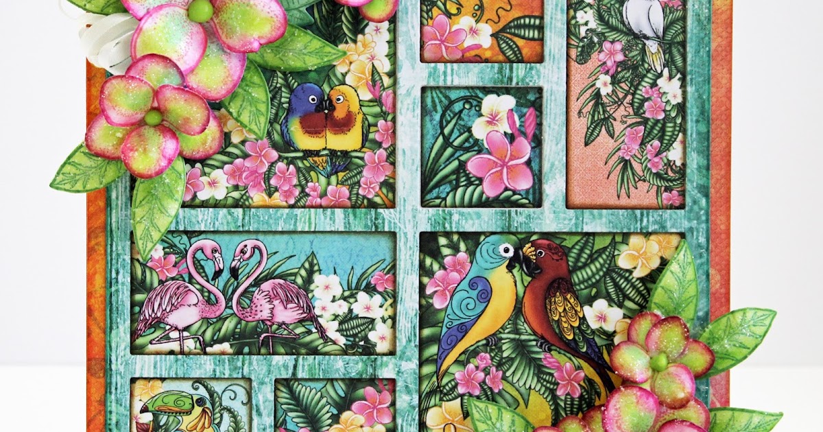 Designs by Marisa: Heartfelt Creations - Tropical Paradise Frame Card