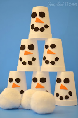 Snowman Ball Toss Game | Munchkins and Mayhem