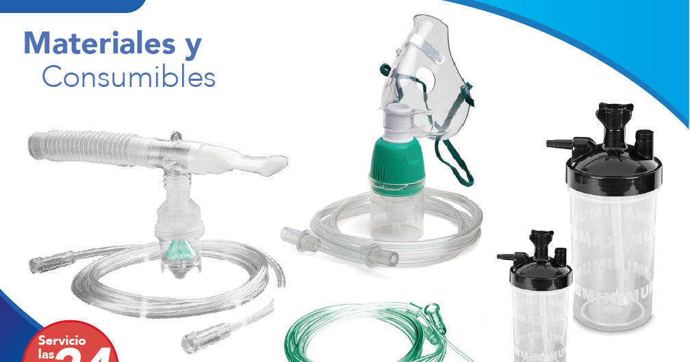 Oxígeno medicinal a domicilio: Materiales para oxigenoterapia