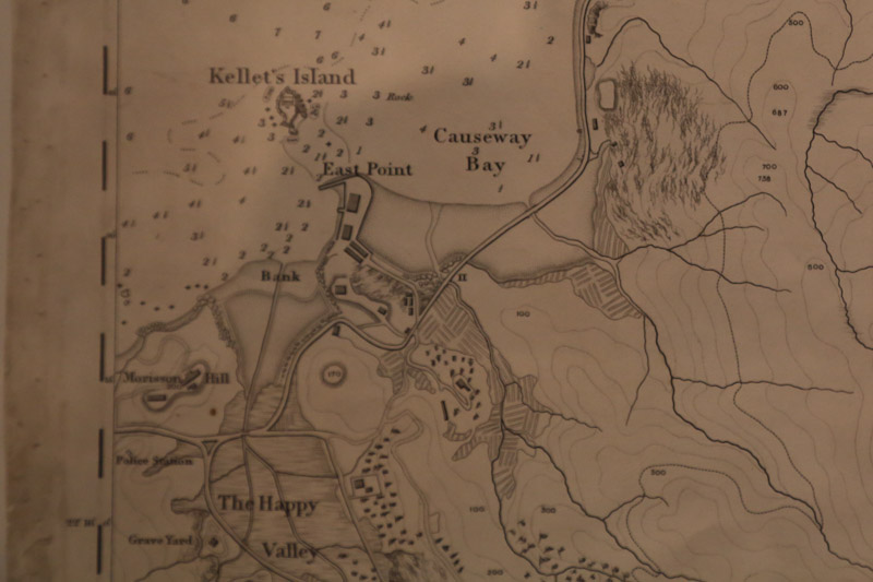 In the Sky: Old map of Quarry Bay and Causeway Bay HK