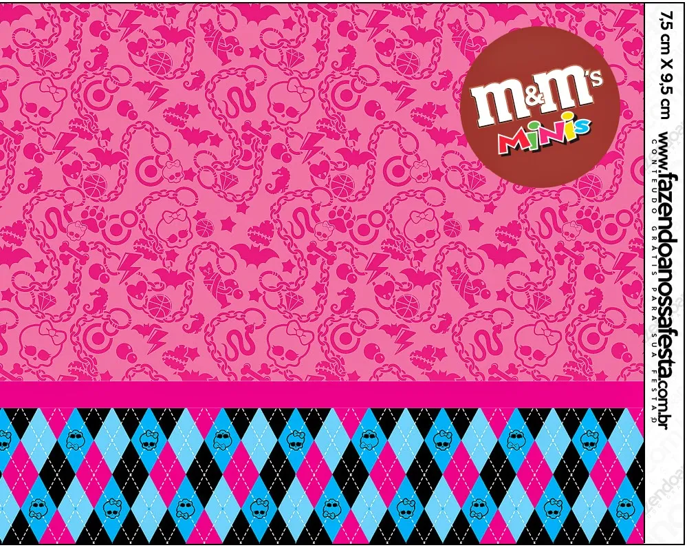 Pink Monster High: Free Printable Candy Bar Labels. - Oh My Fiesta! in ...