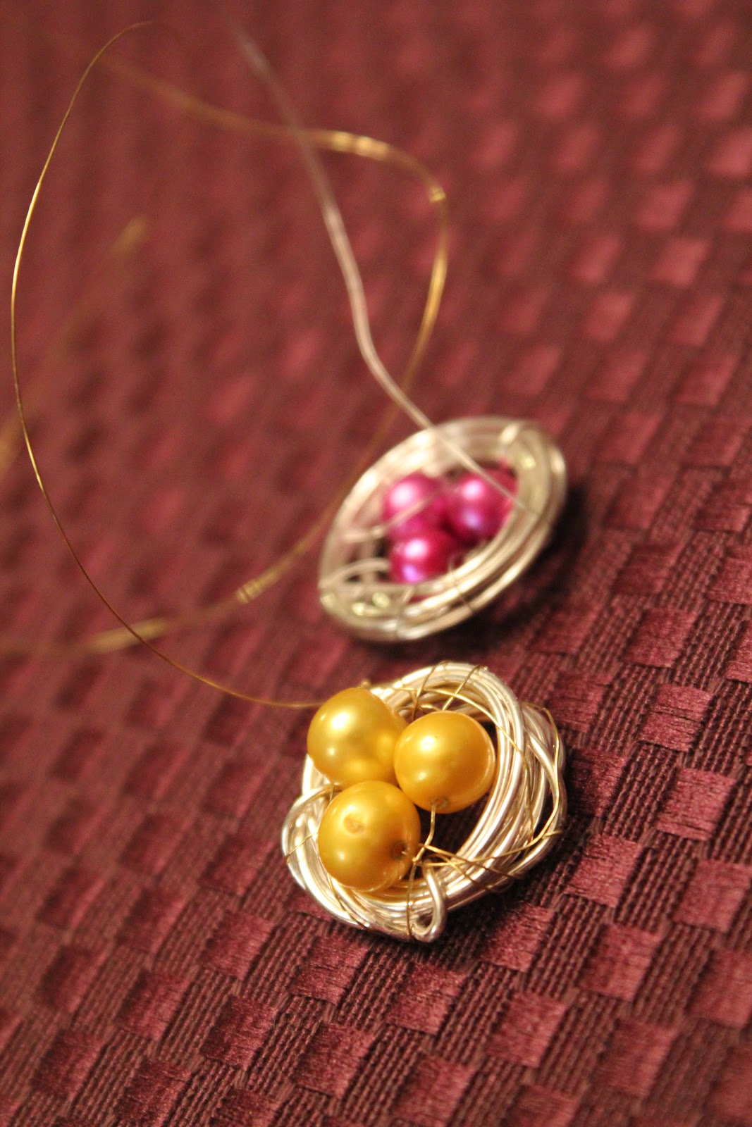 Wire Bird Nest Jewelry