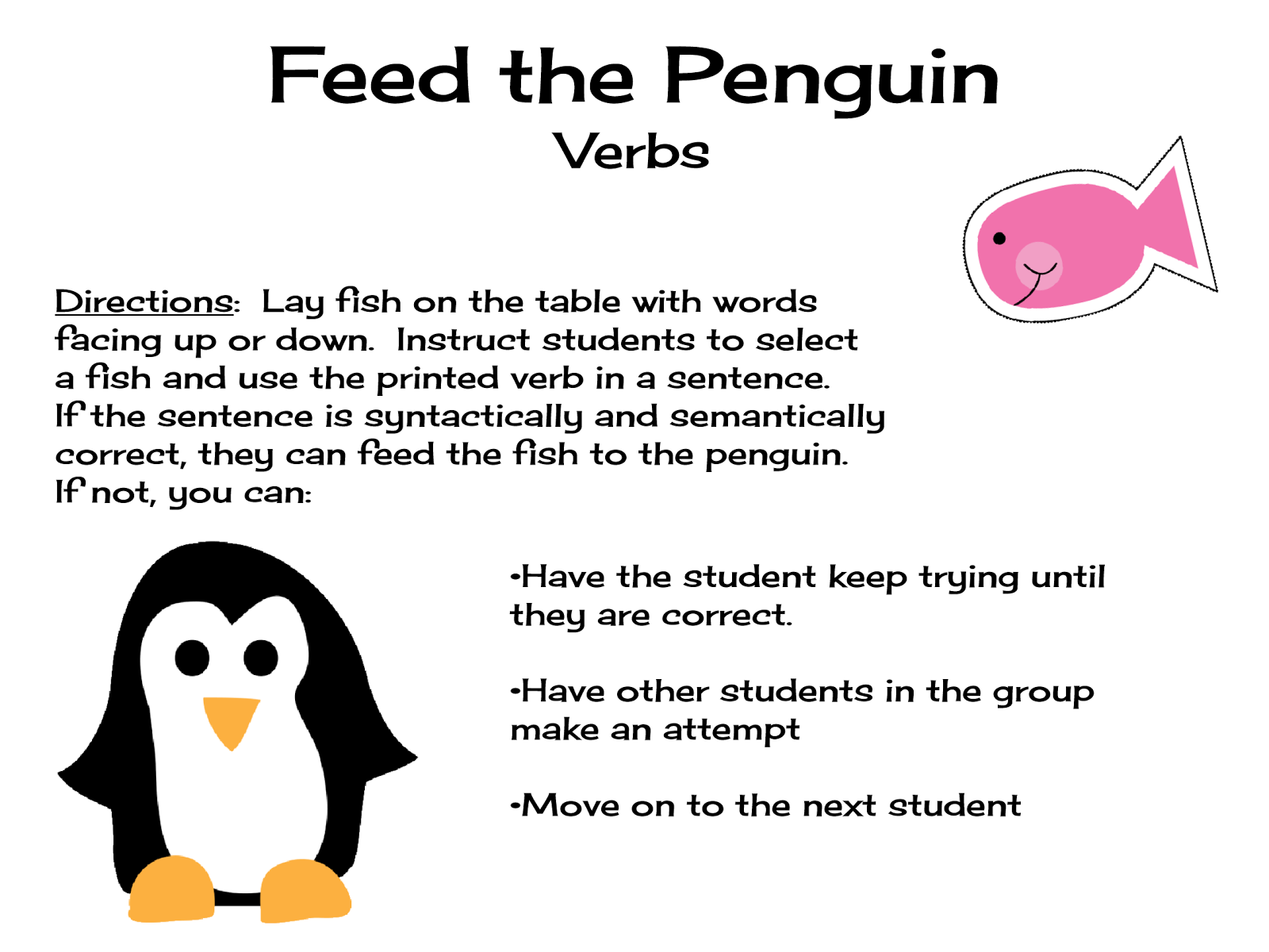Carrie's Speech Corner: Feed the Penguin Companion Packs