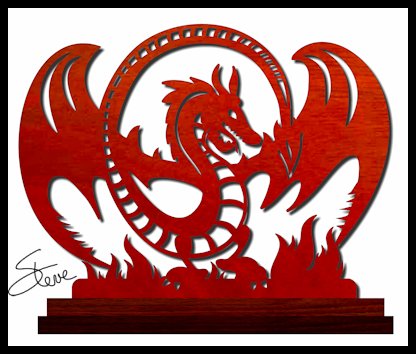 Scrollsaw Workshop: Winged Dragon Scroll Saw Pattern.