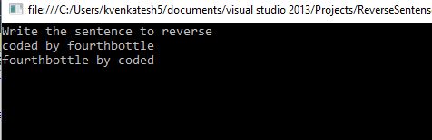 Reverse a string and Sentence without inbuilt functions