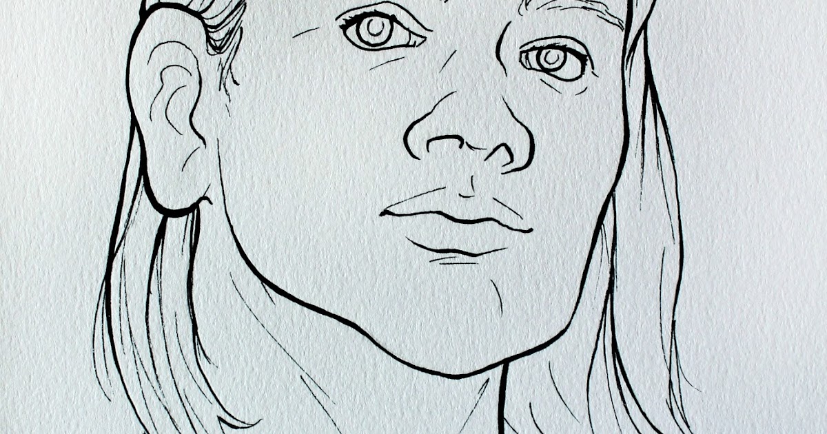 Sincerely, Darrion: self-portrait // sketchbook // lineart