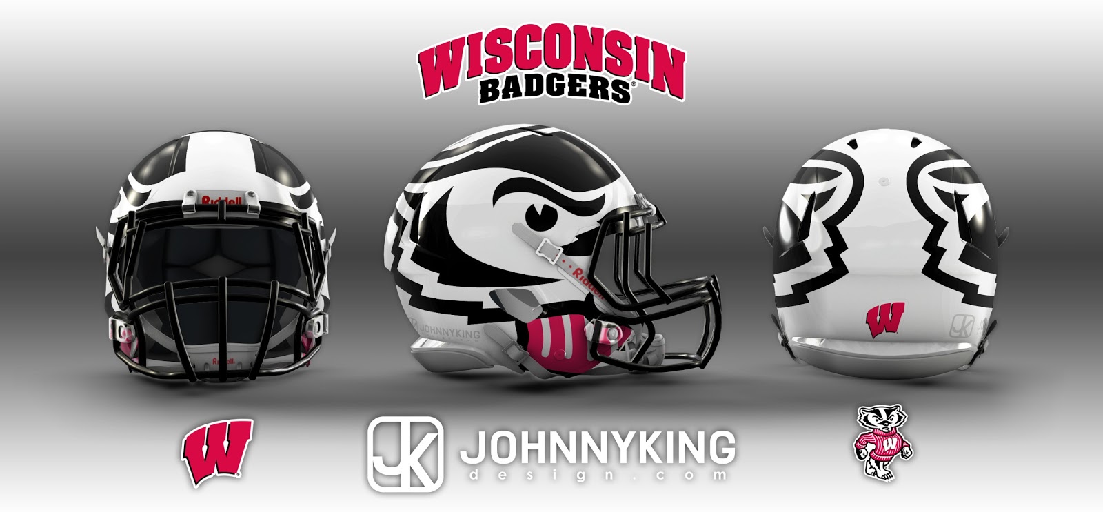 Johnny King Design: 2013 Wisconsin Badger Football Helmet (alternate ...