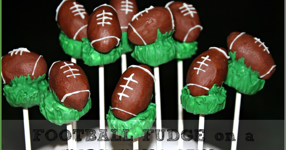 hoopla palooza: football fudge on a marshmallow field