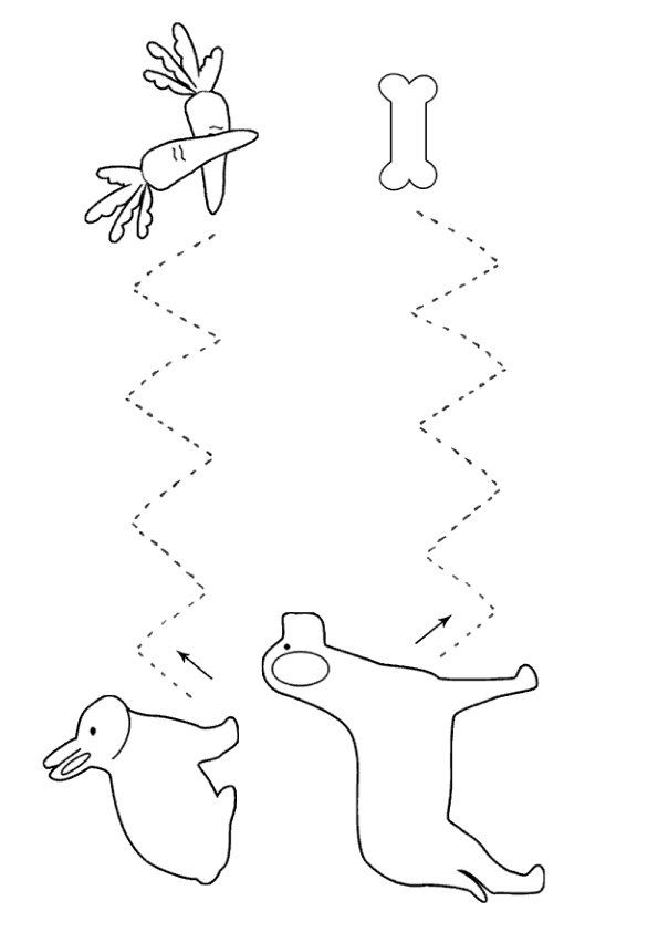 Repasar lineas punteadas para niños de preescolar : FICHAS PARA NIÑOS