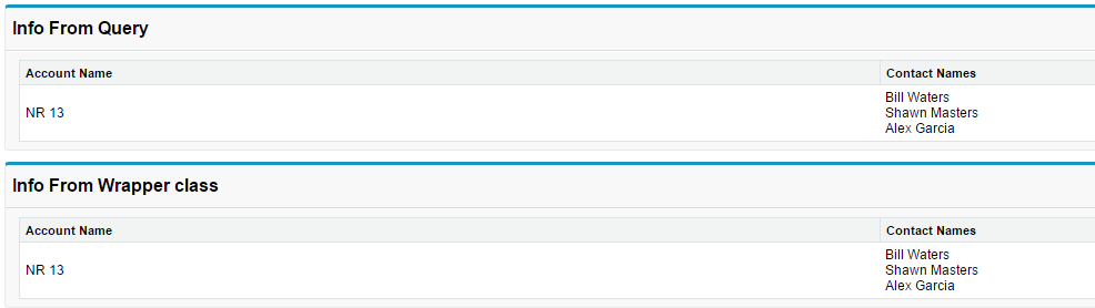 how to display two objects fields in visualforce page by using wrapper class?