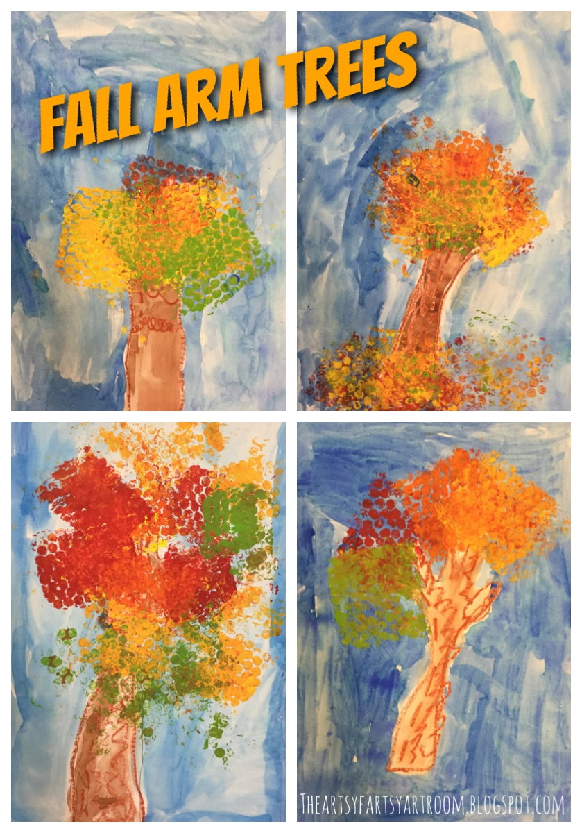 The Artsy Fartsy Art Room: Fall Arm Trees with K and 1st (2015)