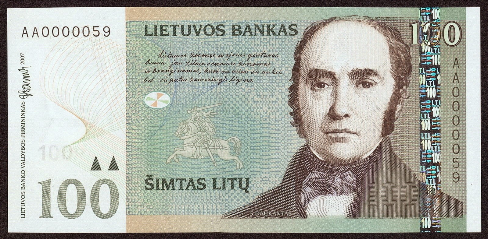 100 Lithuanian Litas|World Banknotes & Coins Pictures | Old Money ...