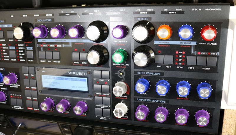 MATRIXSYNTH: Access Virus TI with Custom Colored Moog Style Knobs ...