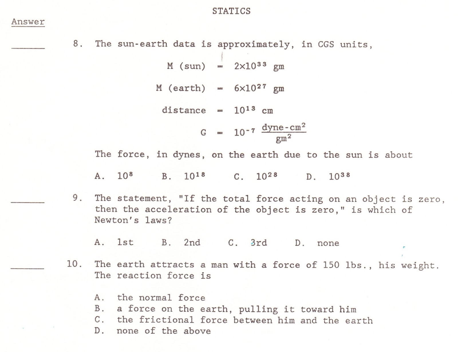 Everything MCAT: MCAT Learning Materials: Physics Lesson 2 Quiz