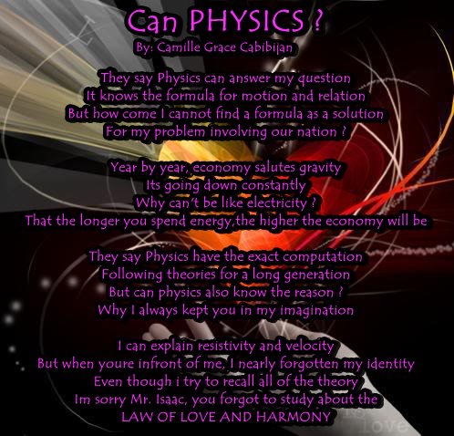 Fighting Gravity: Physics Poem