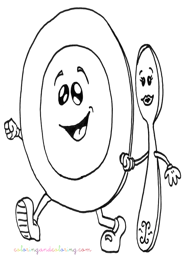 The The Dish And Spoon Coloring Pages Coloring Pages