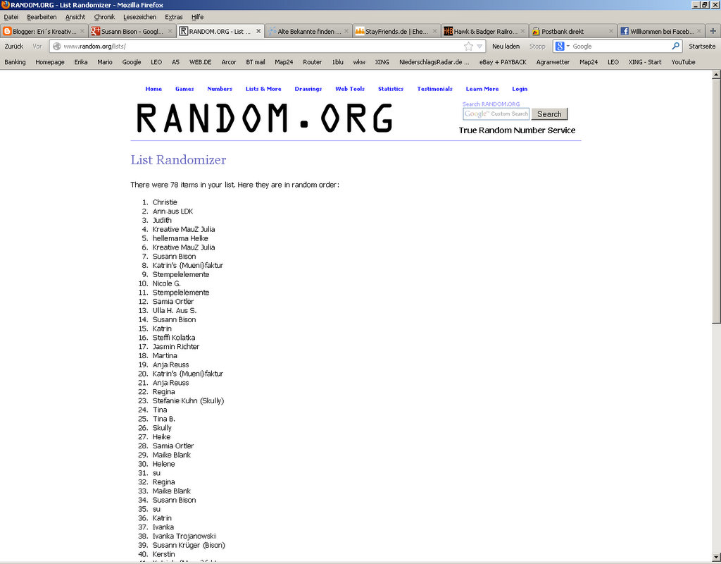 Eri's Kreativwerkstatt: Gewinner des Blog Candy