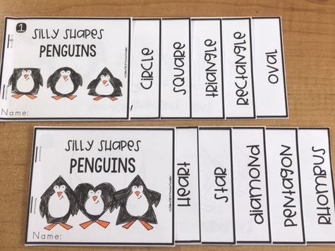 Penguin Silly Shapes Flip Book (2 books) ~ Preschool Printables