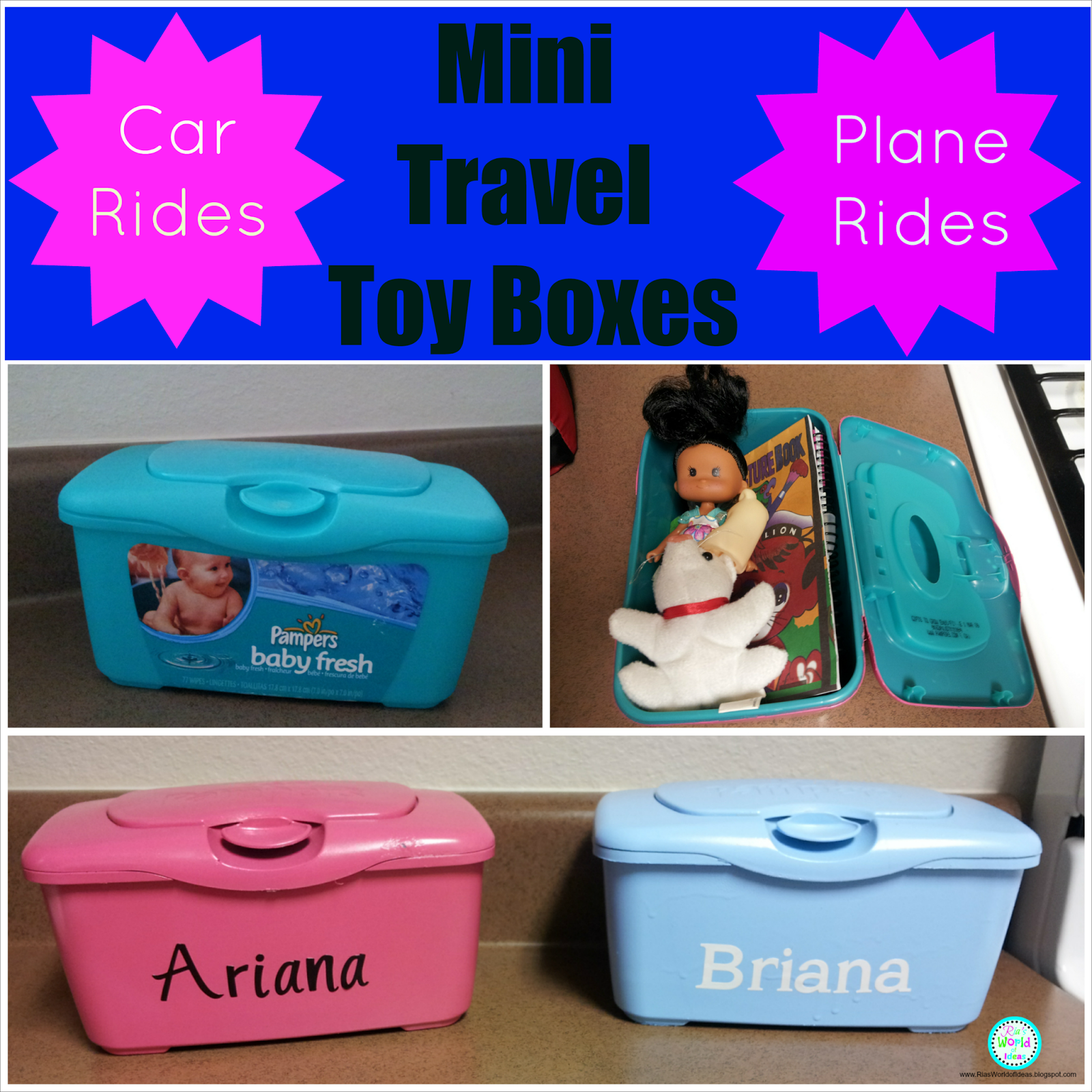 Ria's World of Ideas: Mini Travel Toy Boxes