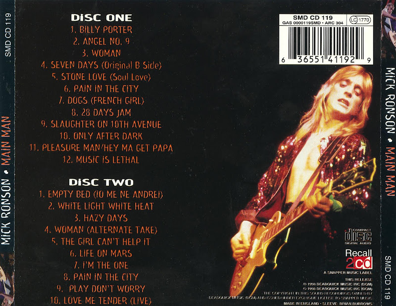 Jolly Joker`s Ohrenbalsam: THE MICK RONSON MEMORIAL CONCERT, DCD, 2001