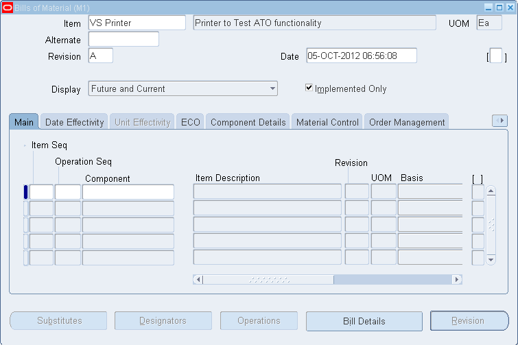 Vipul's Oracle Apps Blog: ATO Model Item