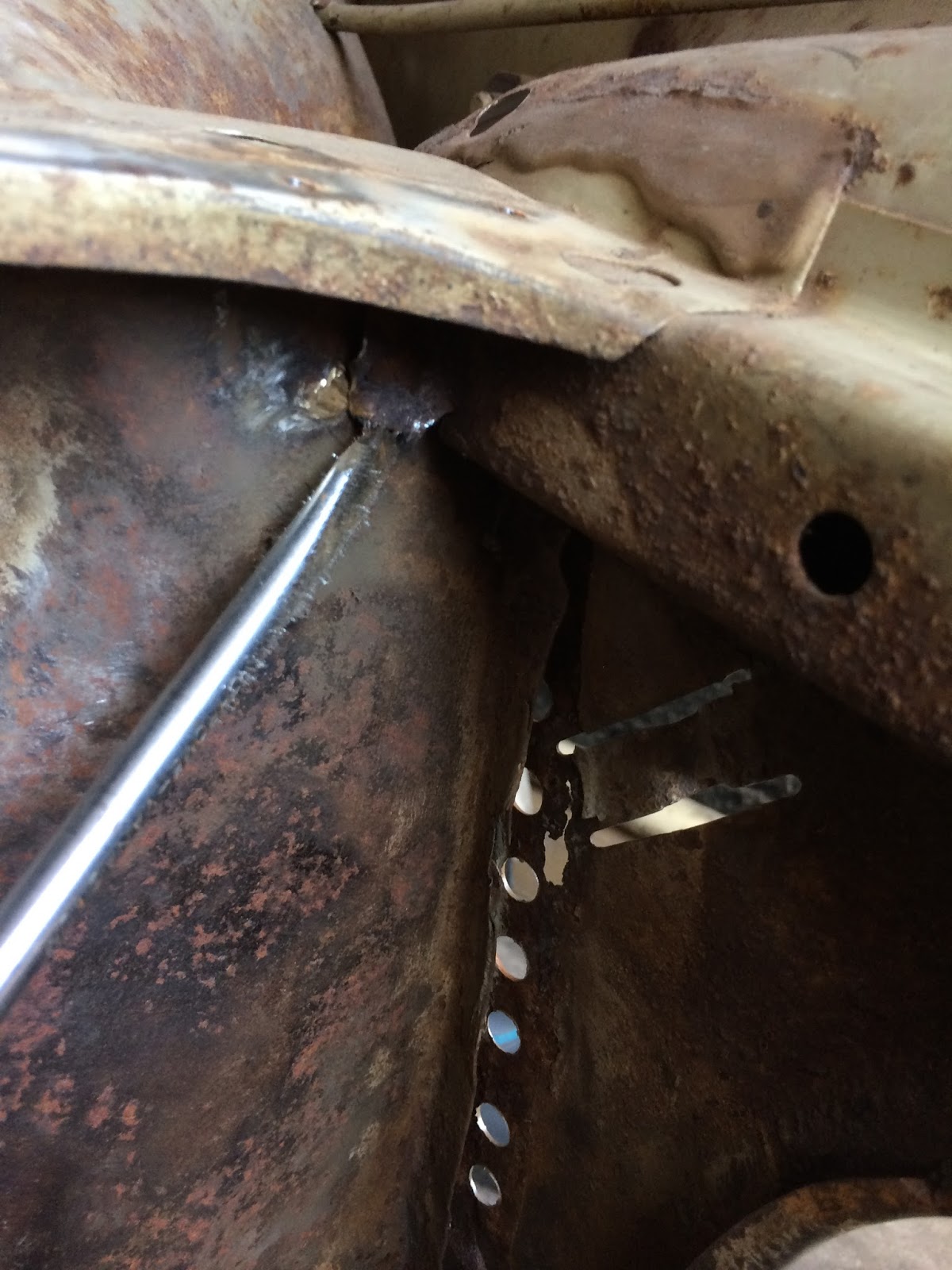 1965 VW Beetle Restoration: Removal of front bulkhead