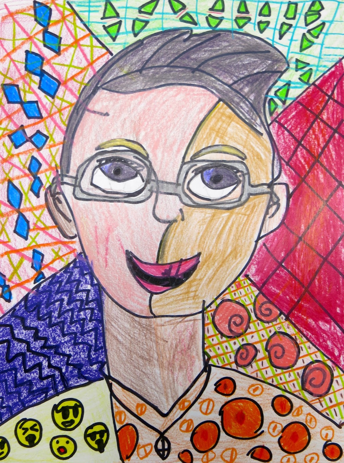 Cassie Stephens: In the Art Room: Romero Britto Inspired Selfies by Fourth