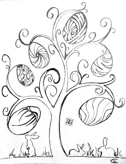 Life Sprinkled With Glitter: Easter Egg Tree Coloring Page: Free Printable
