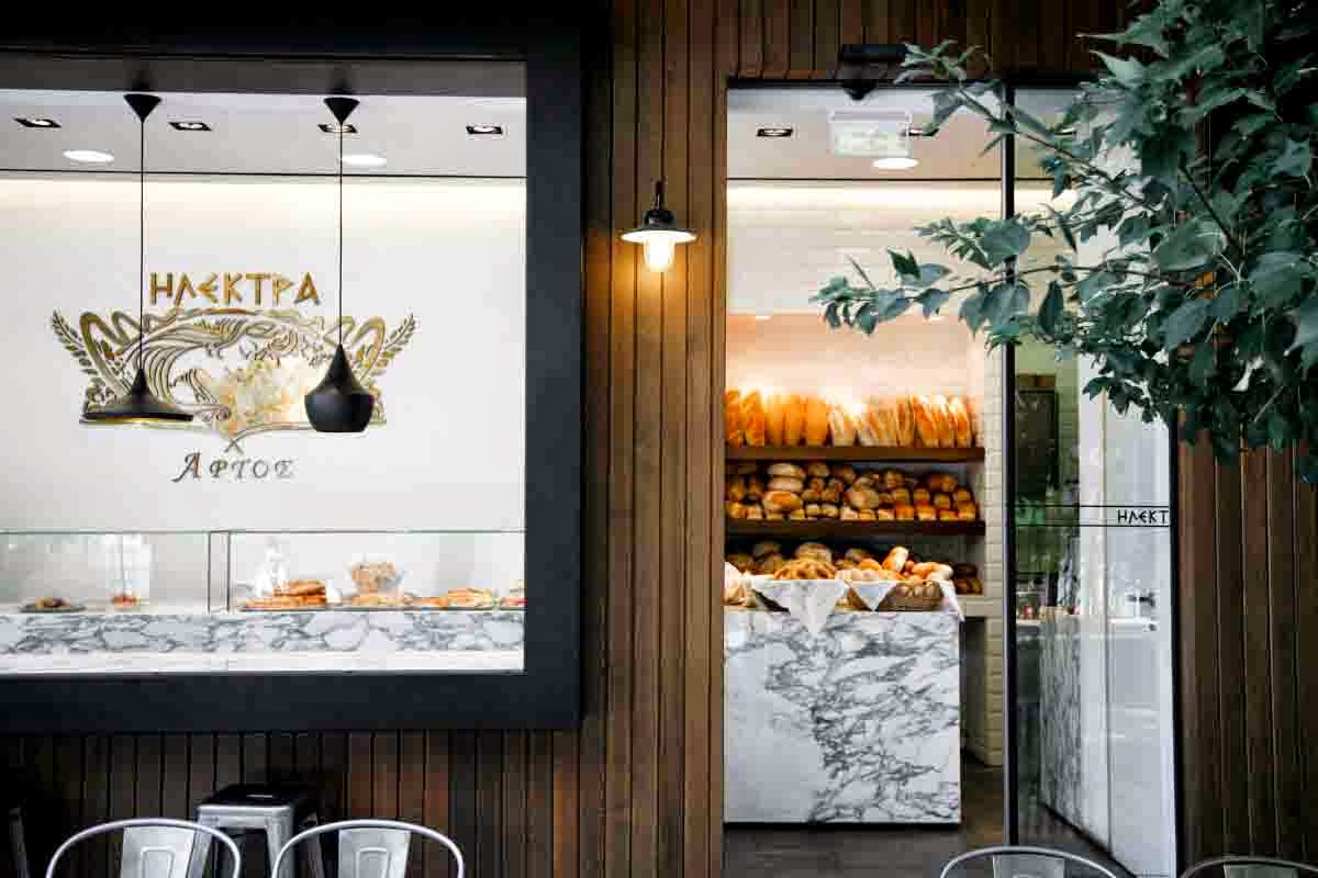 Desain toko roti minimalis eksentrik Elektra Bakery by Studioprototype ...