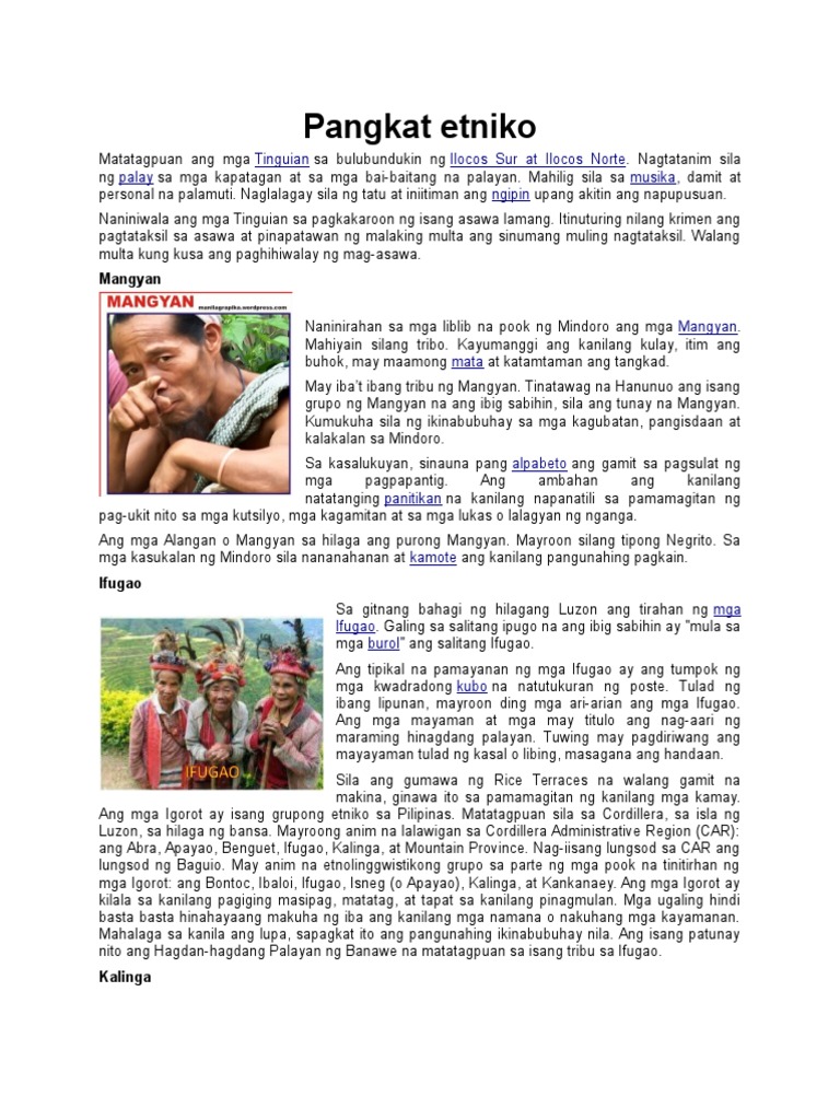 pangkat etniko sa luzon - philippin news collections
