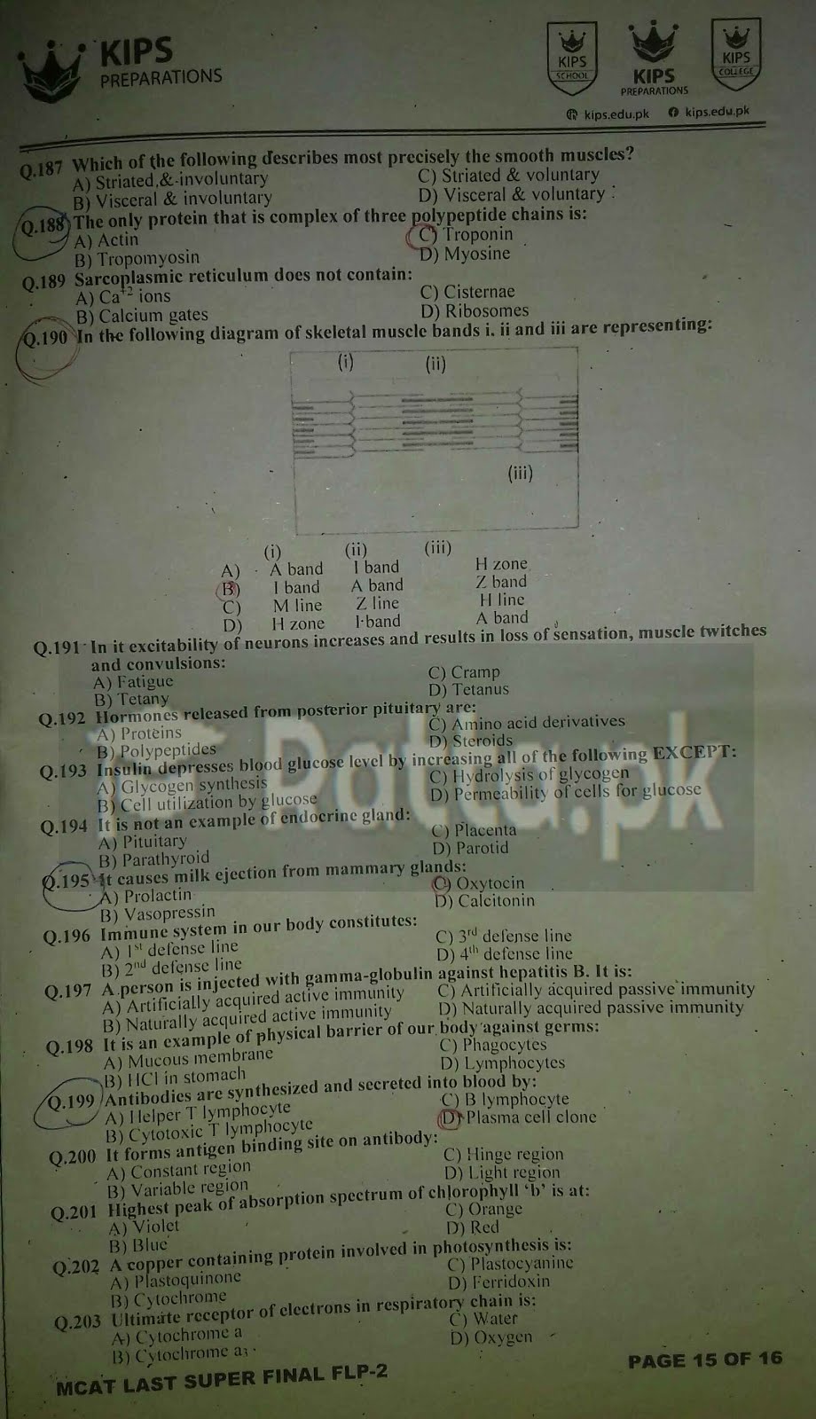 KIPS MCAT Biology Full Length Paper-2 2016| MCAT Last Super Final ...