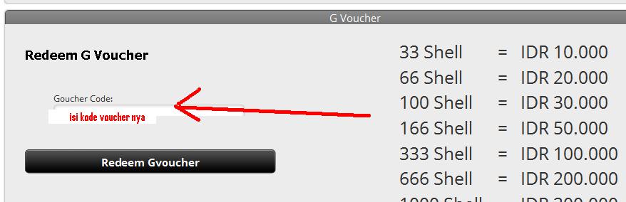 Cara isi cash pb garena dengan voucher gemscool - Spartan Clan PB Indonesia