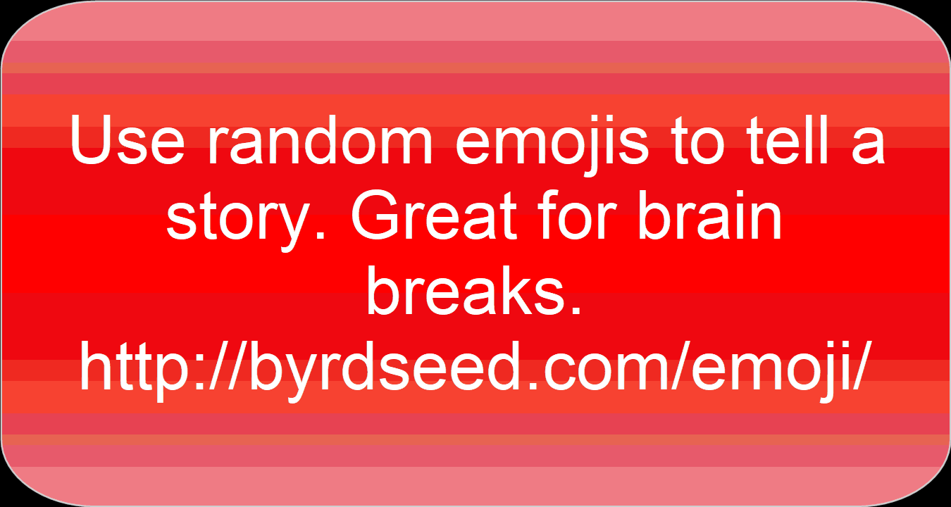 Time to Talk Tech : Use random emojis to tell a story - great for brain ...