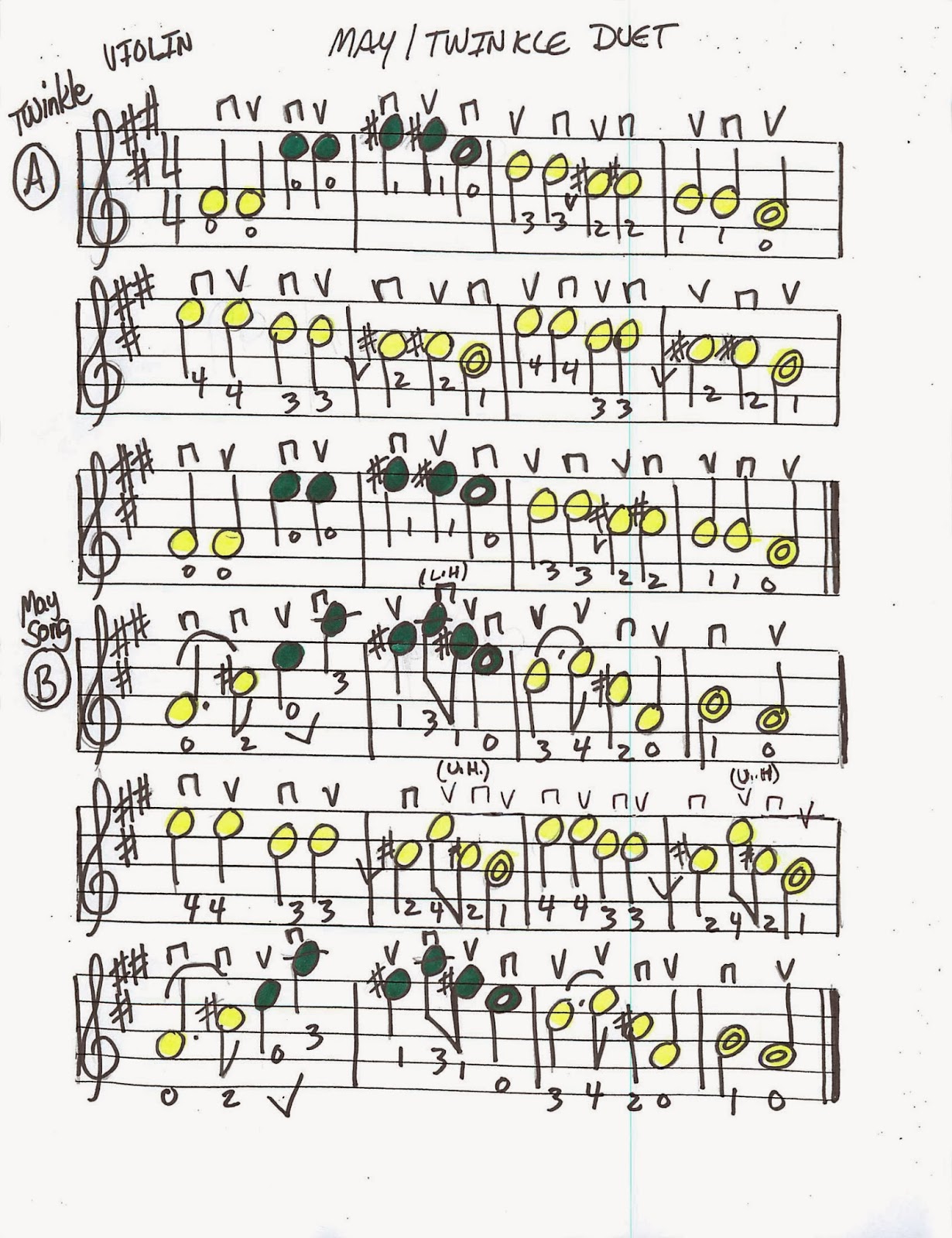 Miss Jacobson's Music: MAY SONG-TWINKLE DUET FOR BEGINNING VIOLIN CLASS