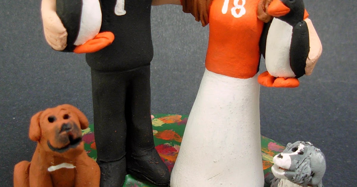 custom wedding cake toppers: Denver Bronco vs Pittsburg Steelers ...