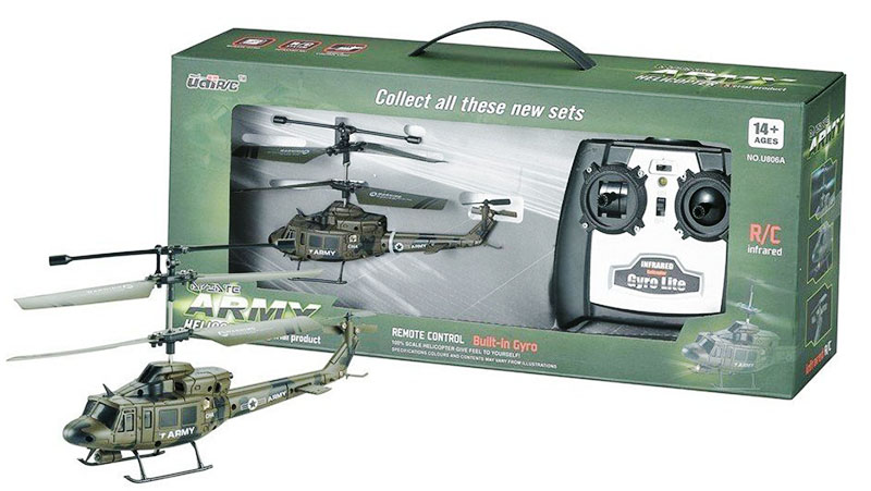 Mini Army Military Indoor RC Helicopter with Gyroscope | TheLobbyHobby