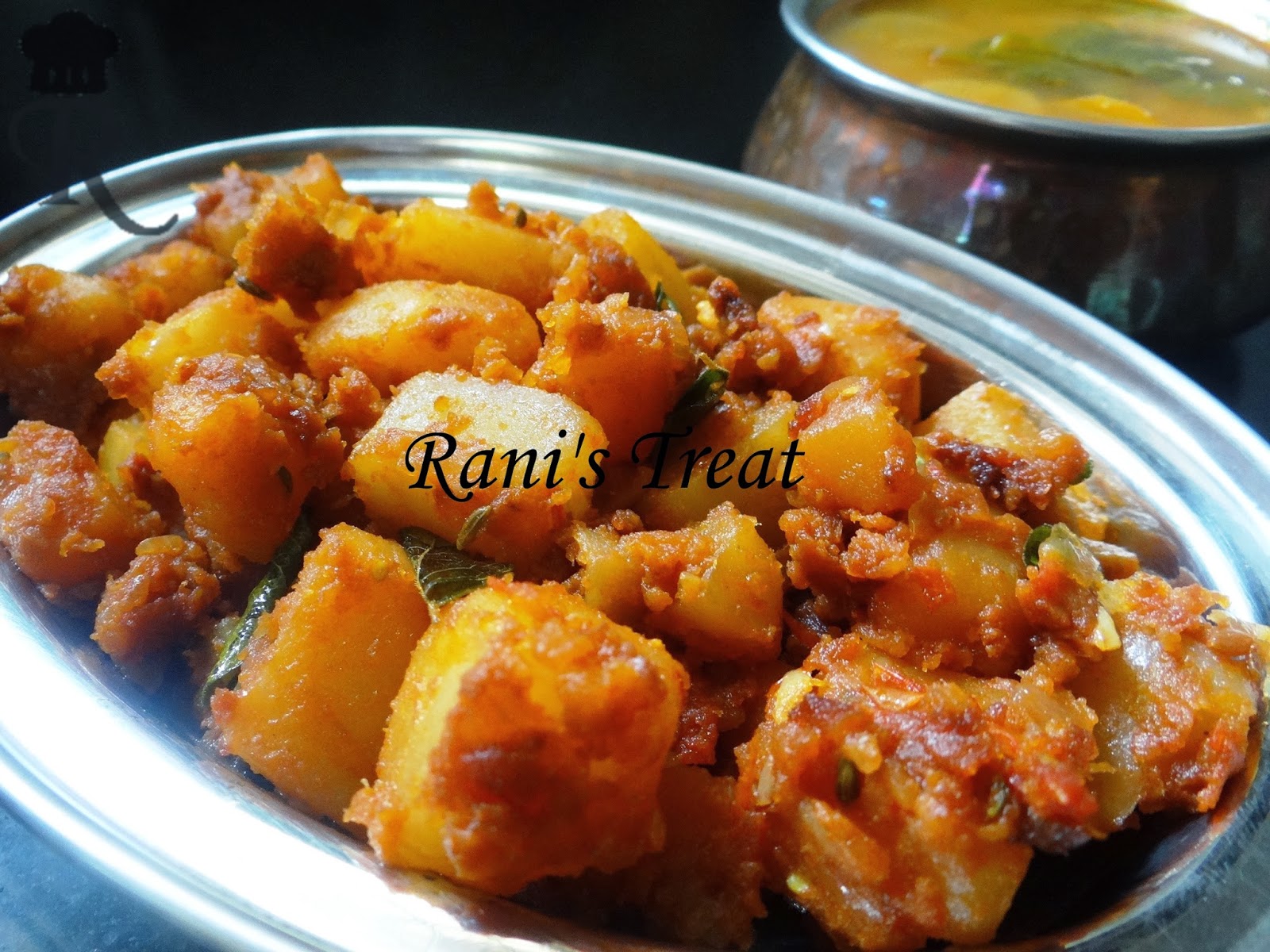 Rani's Treat: Yummy Lunch Combo - Potato Fry/Aloo Fry with Radish Sambar