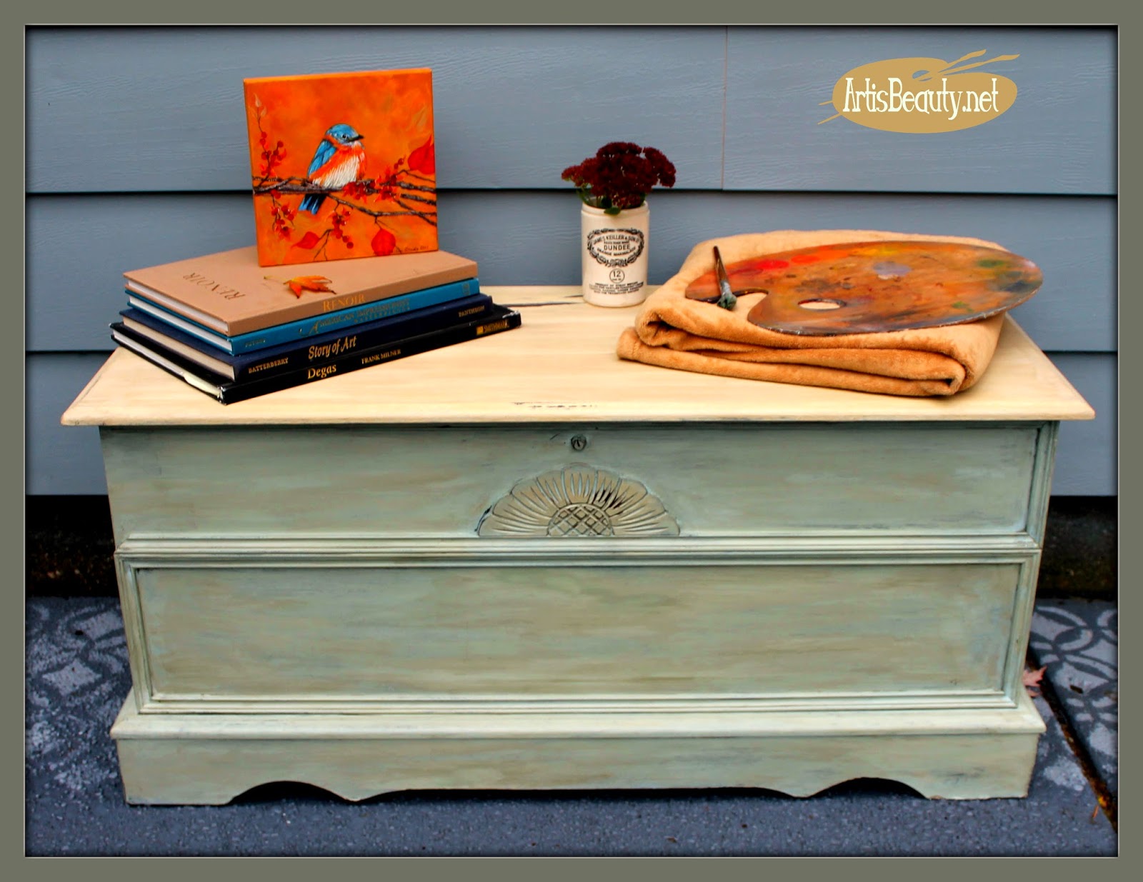 ART IS BEAUTY: Themed Furniture Makeover! Distressed Cedar Chest Makeover