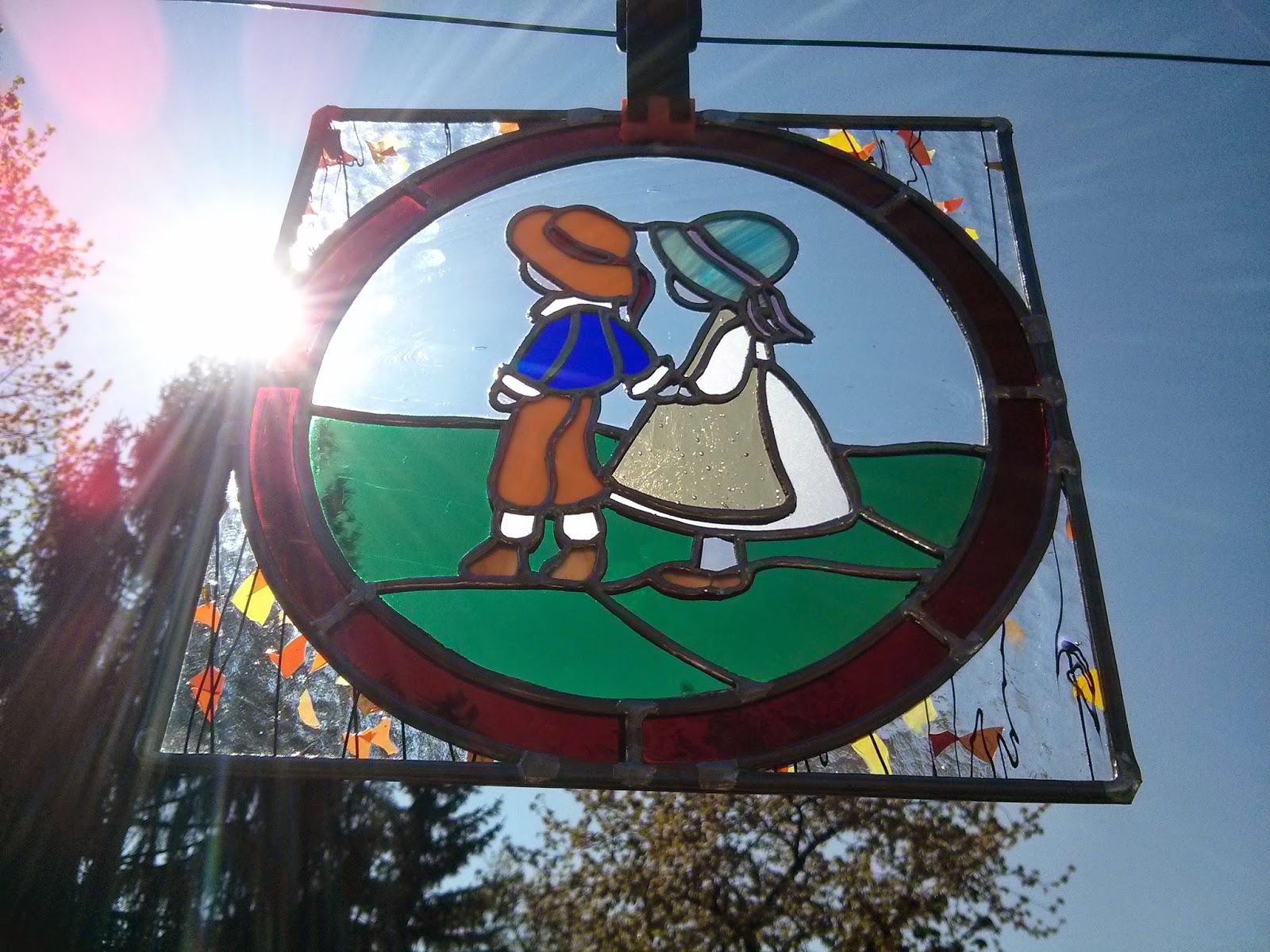 Vitraux d'Art et Déco: Vitrail "couple d'enfants"