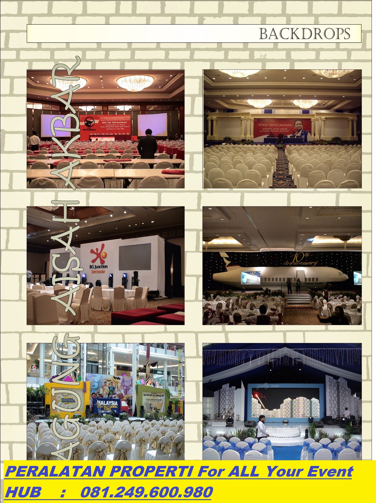 Rental Peralatan Pesta & Berbagai Event Acara : PERALATAN PROPERTI ...