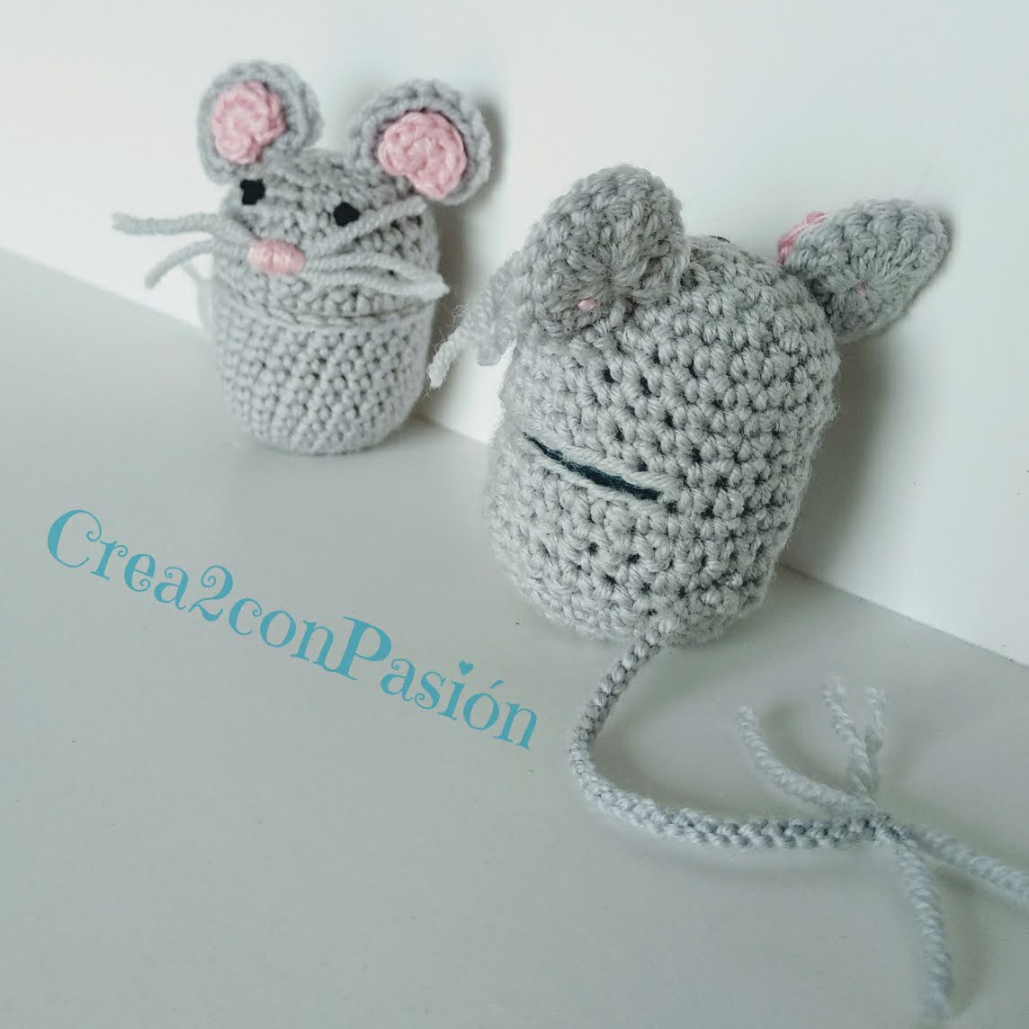 Crea2 Con Pasión: Ratón Pérez en dos versiones: crochet y fieltro