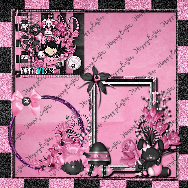 LadyDragus Art: Emo Easter Cluster Frames