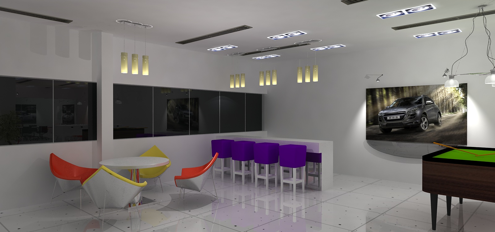 Gurooji Design: Peugeot Service station design